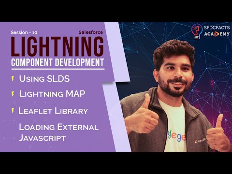 Using External JavaScript and Stylesheet in Lightning | Using SLDS | Google Map with LeafLet- Day 10