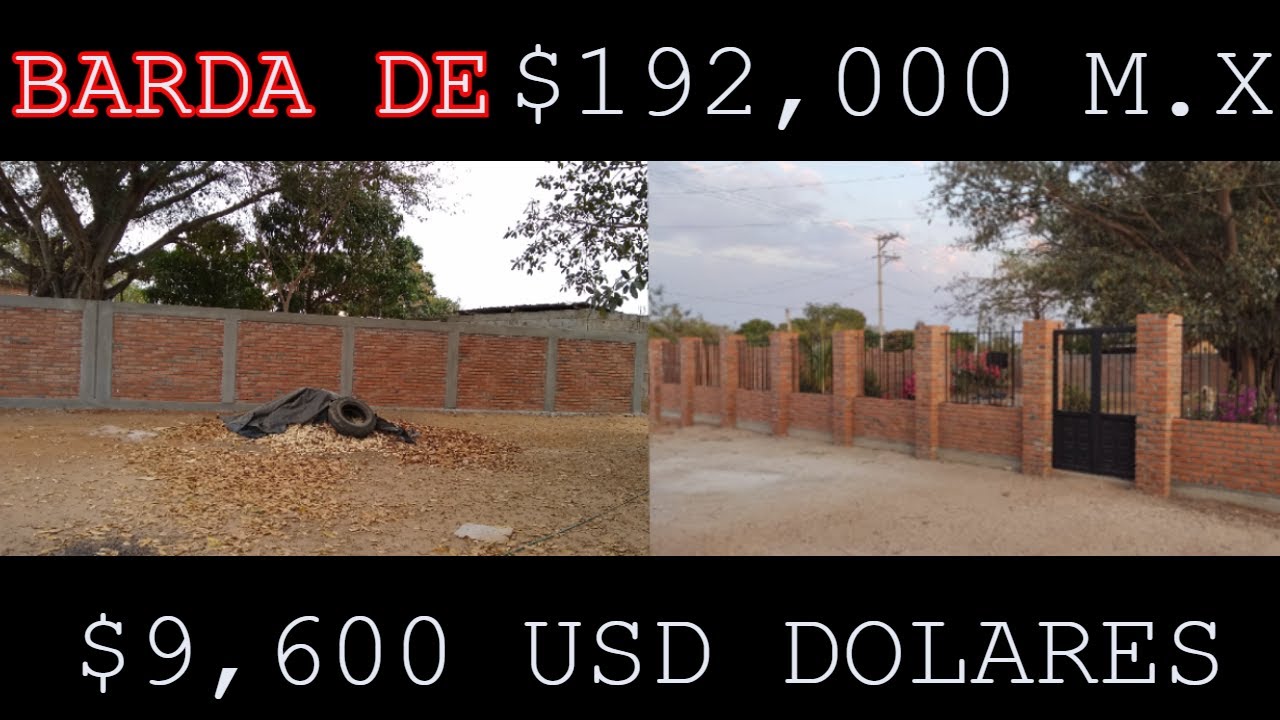 2022. CUANTO GASTE Y QUE USE EN LA BARDA PERIMETRAL #105M EN CHIAPAS!!!! $192,000 M.X.