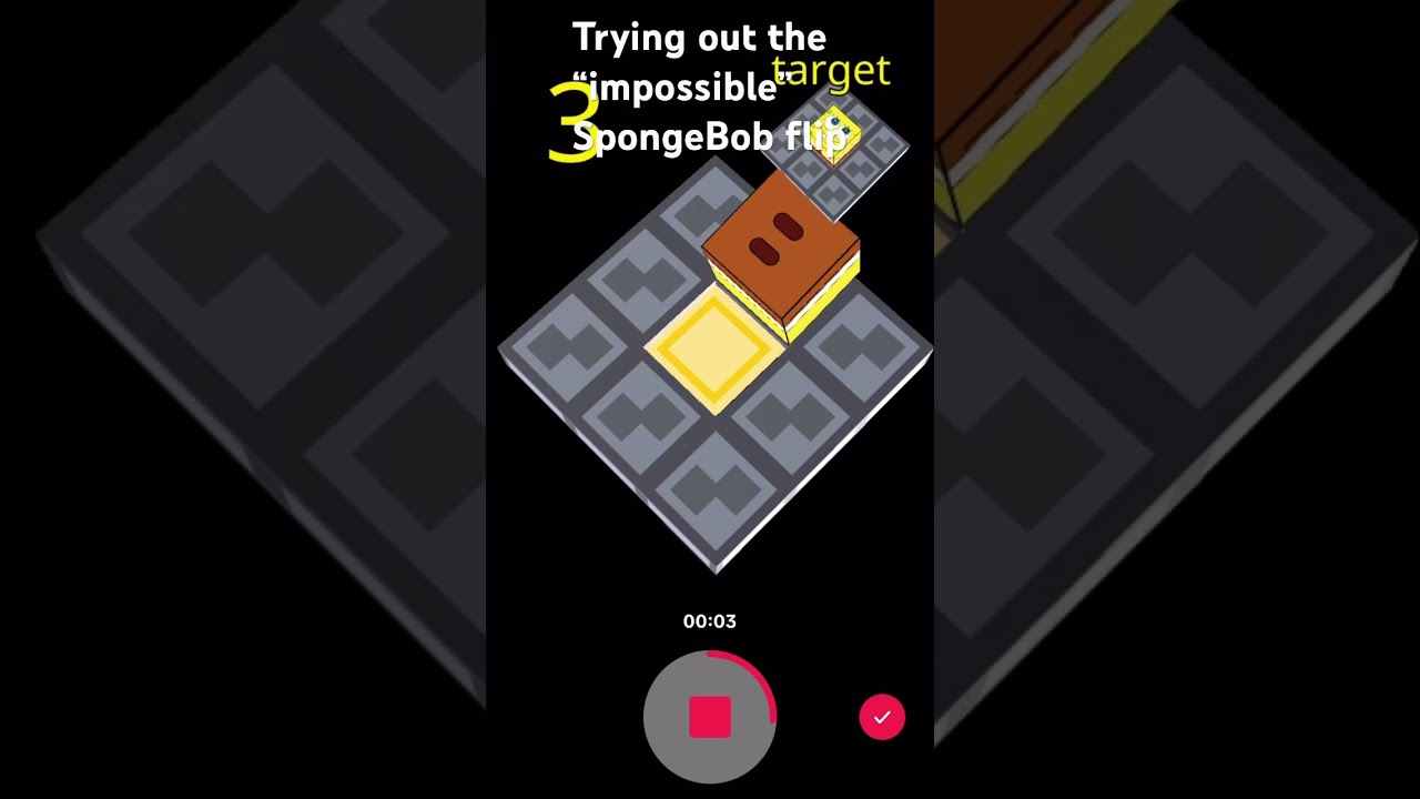 Trying the “impossible” SpongeBob flip filter #too_easy