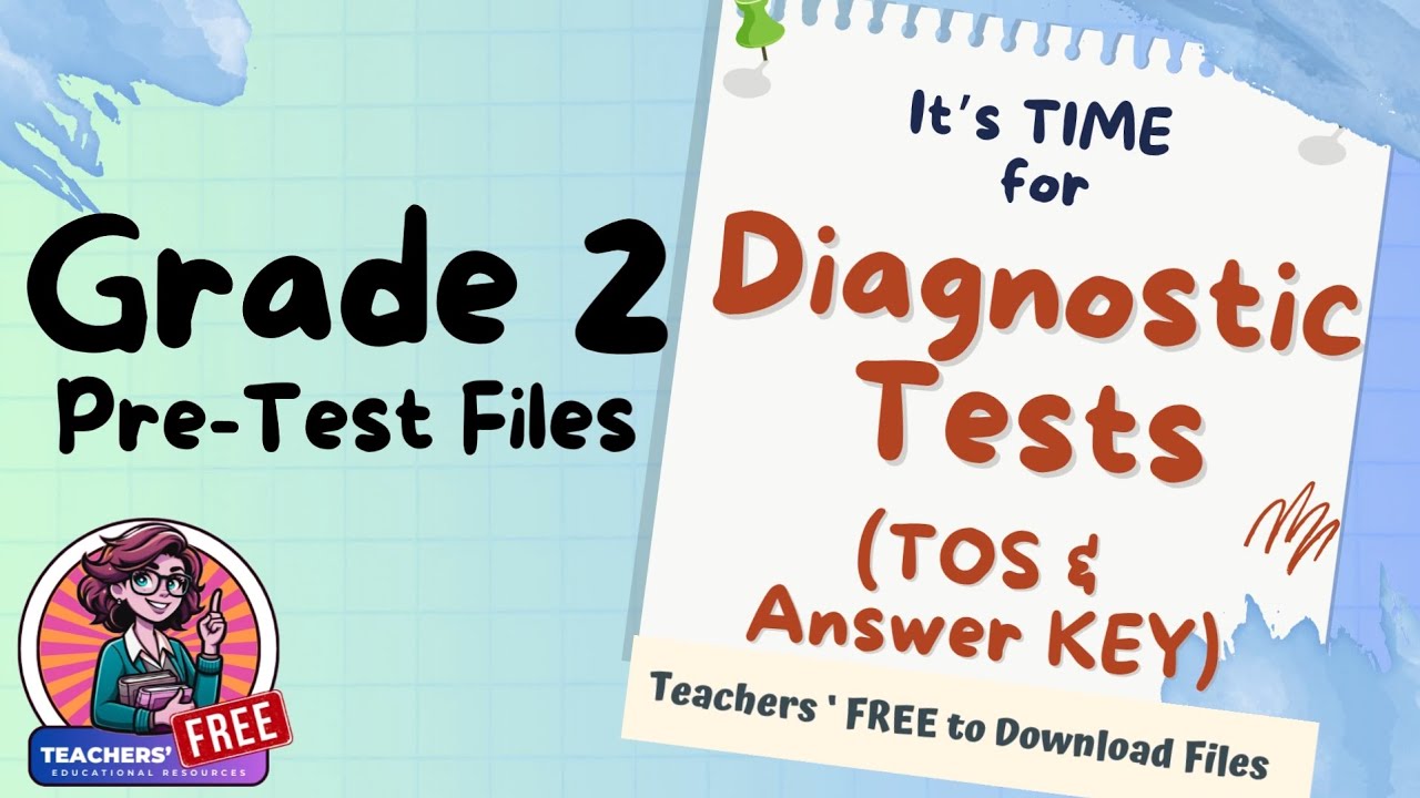 Grade 2 (Pre-Tests) Diagnostic Tests with TOS & Answer Key SY 2025-2026