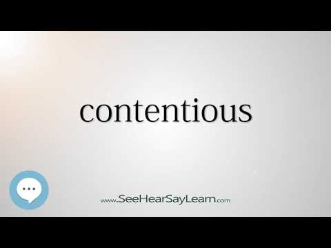 contentious (Every English Word Pronounced) 📕🔊🗣️😎✅