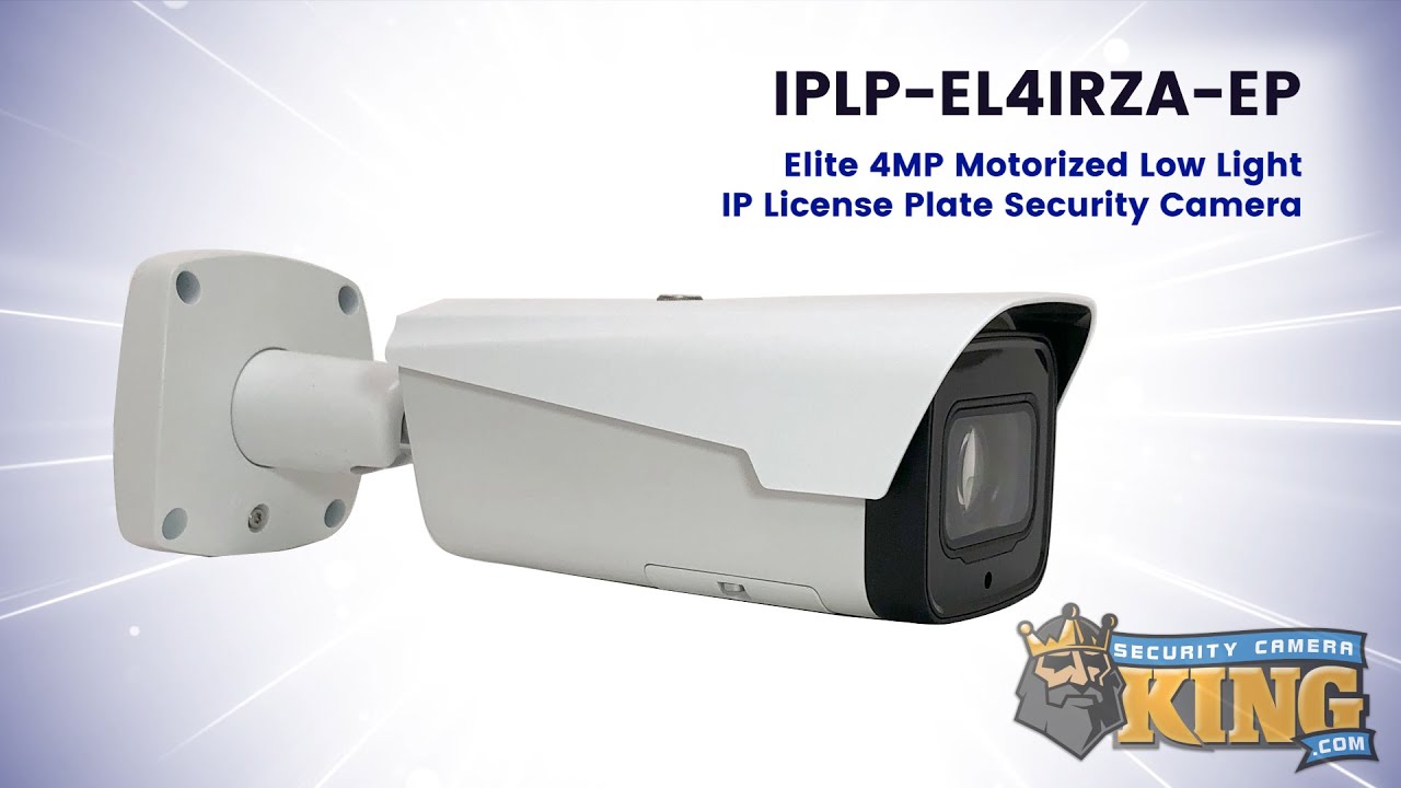 Overview - IPLP-EL4IRZA-EP - Elite 4MP Motorized Low Light IP License Plate Security Camera