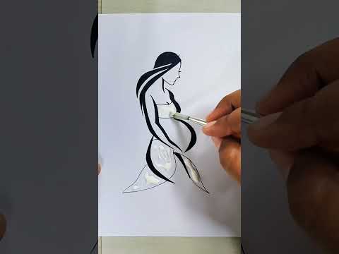 pregnancy mother and baby art #shorts #trending #mom #baby #art #relaxing #creative #satisfying
