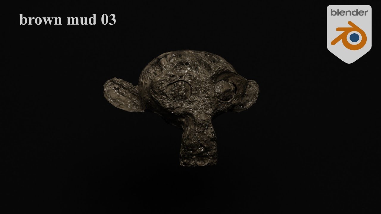 【Blender】brown mud 03 (from Poly Haven)