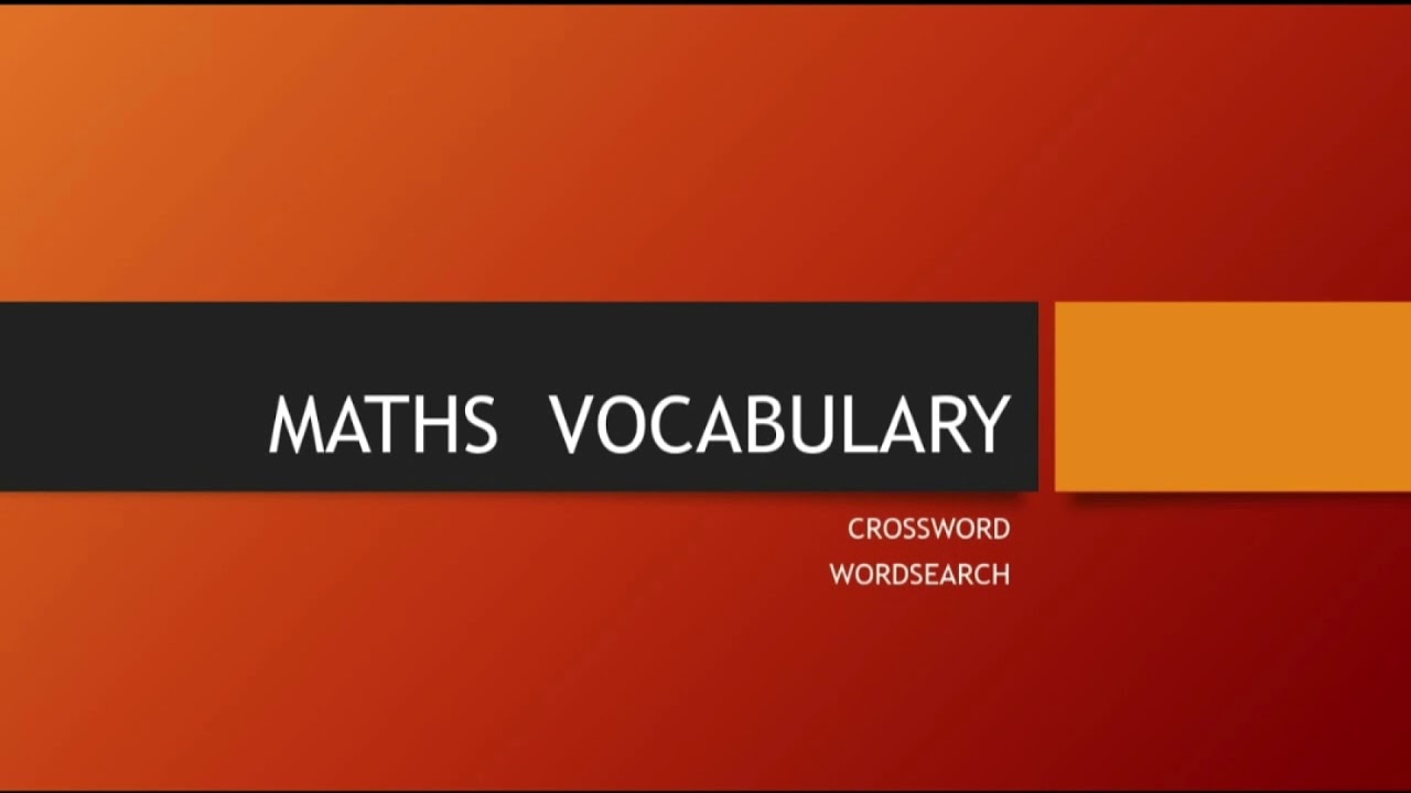 Using CROSSWORD and WORDSEARCH Puzzles in Maths Class