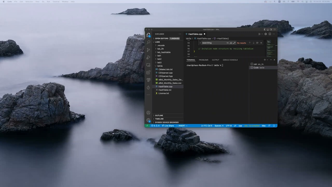 CS300 hash table assignment