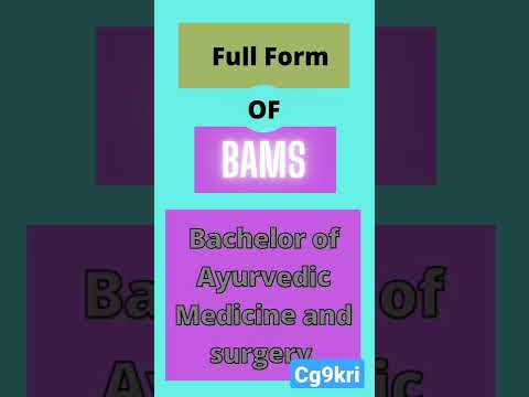 Full Form of MBBS,BAMS,BHMS,BDS