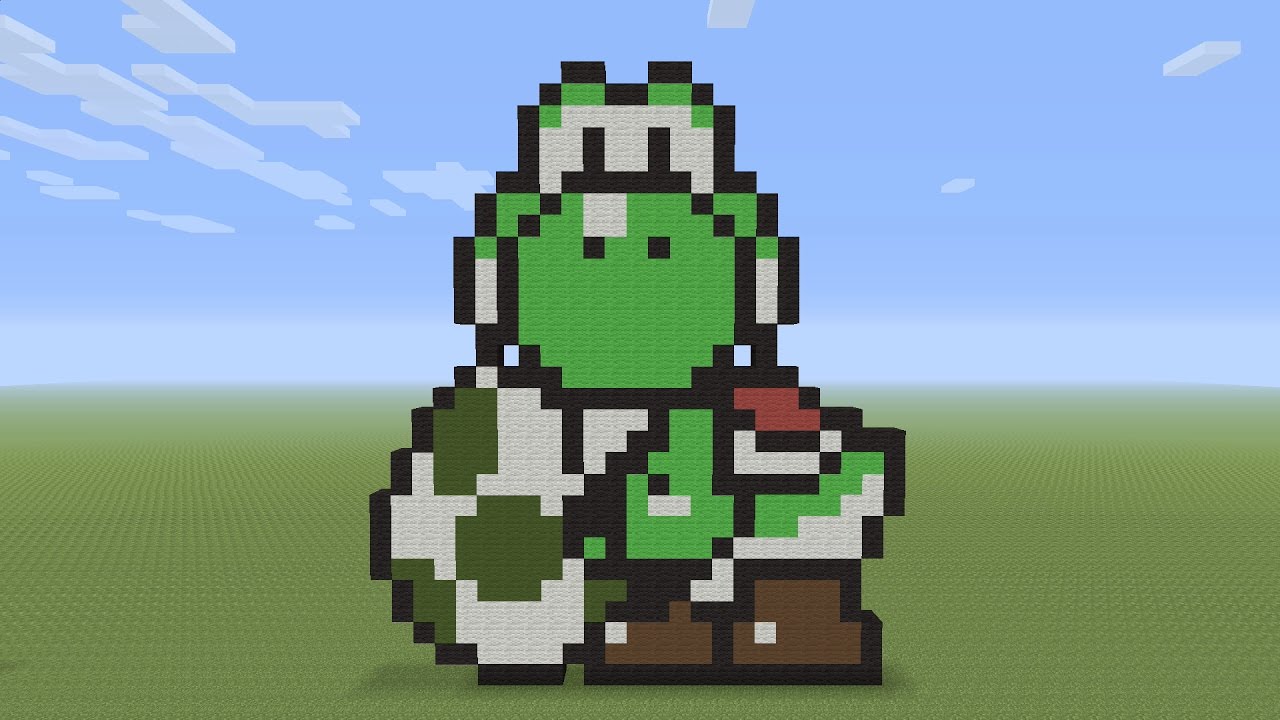 Minecraft Pixel Art - Yoshi And Egg