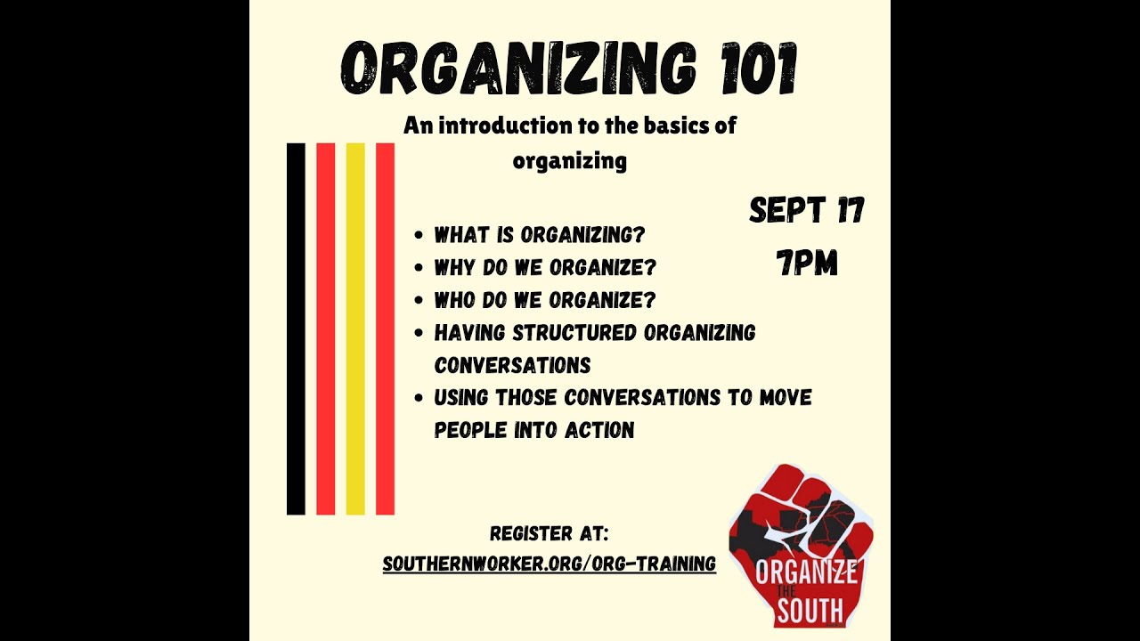 Organizing 101: Conversations