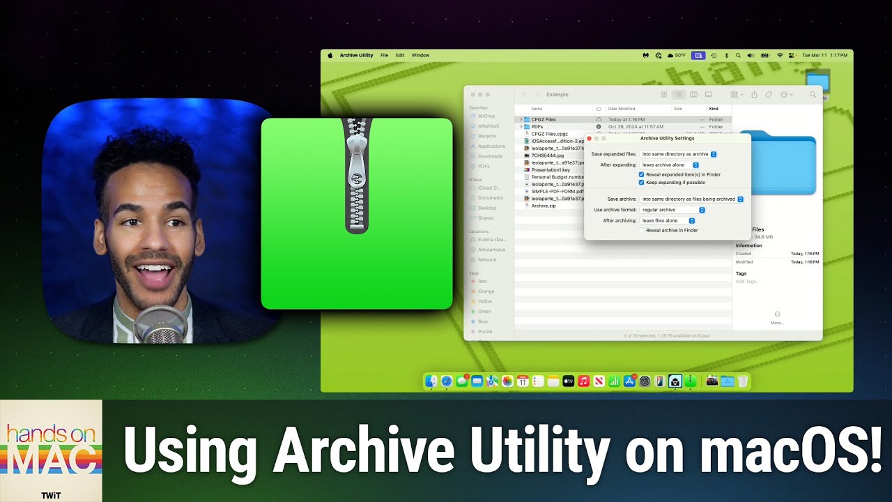 Archive Utility - Understanding Compression Settings on Mac