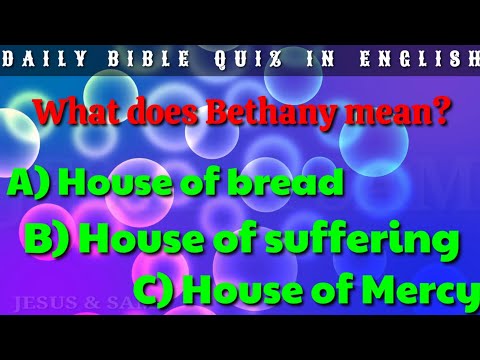 What does Bethany mean? | Jesus Sam