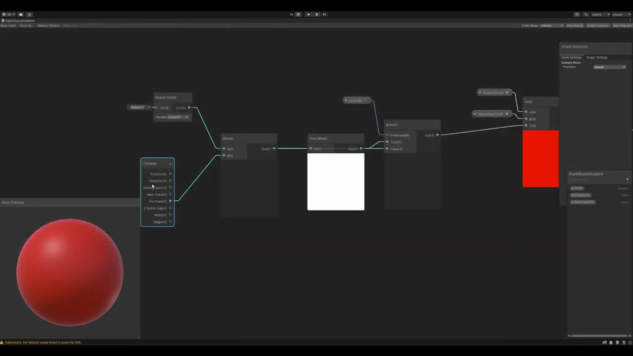 How to Make a Scene Depth Gradient Material in Unity Shadergraph