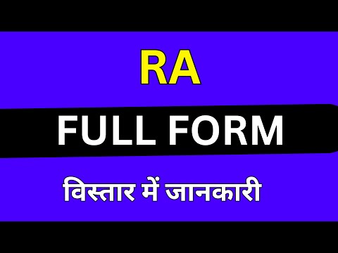 RA full form in Medical