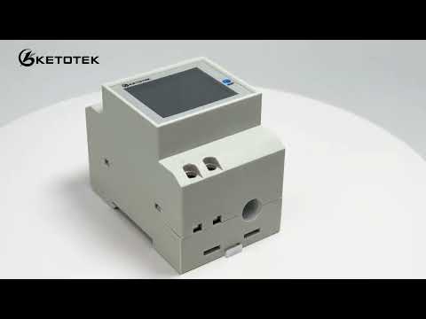 Din Rail LCD/LED Digital Energy Meter Wattmeter AC 40-300V 0-100A Ammeter Voltmeter