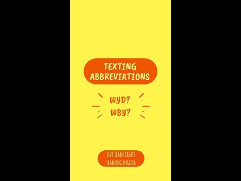 ✨Two common texting abbreviations...✨