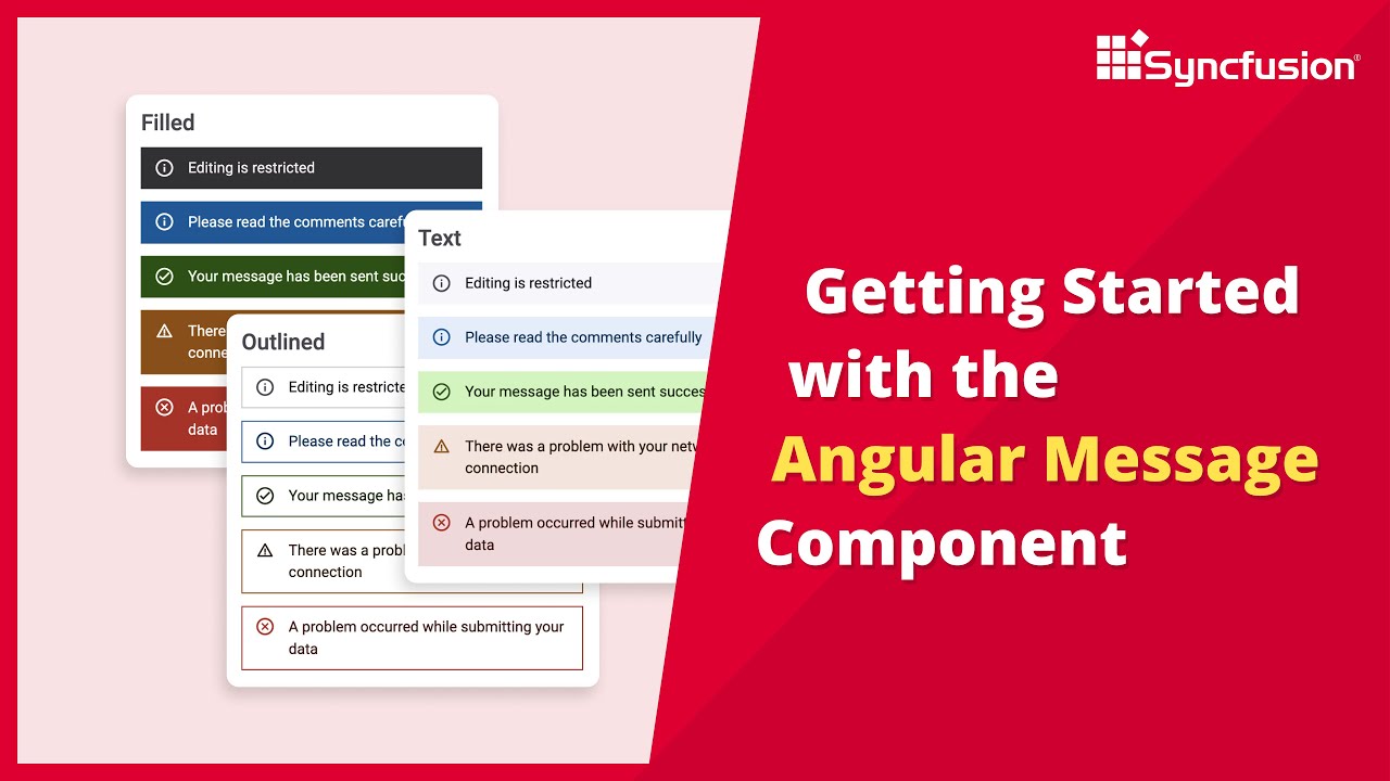 Getting Started with the Angular Message Component