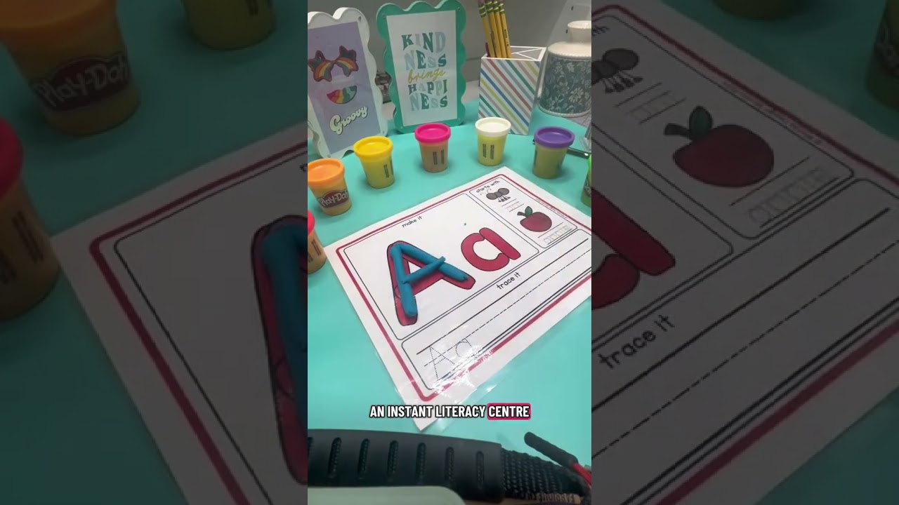 Reusable Play-Doh Mats for Alphabet Practice.