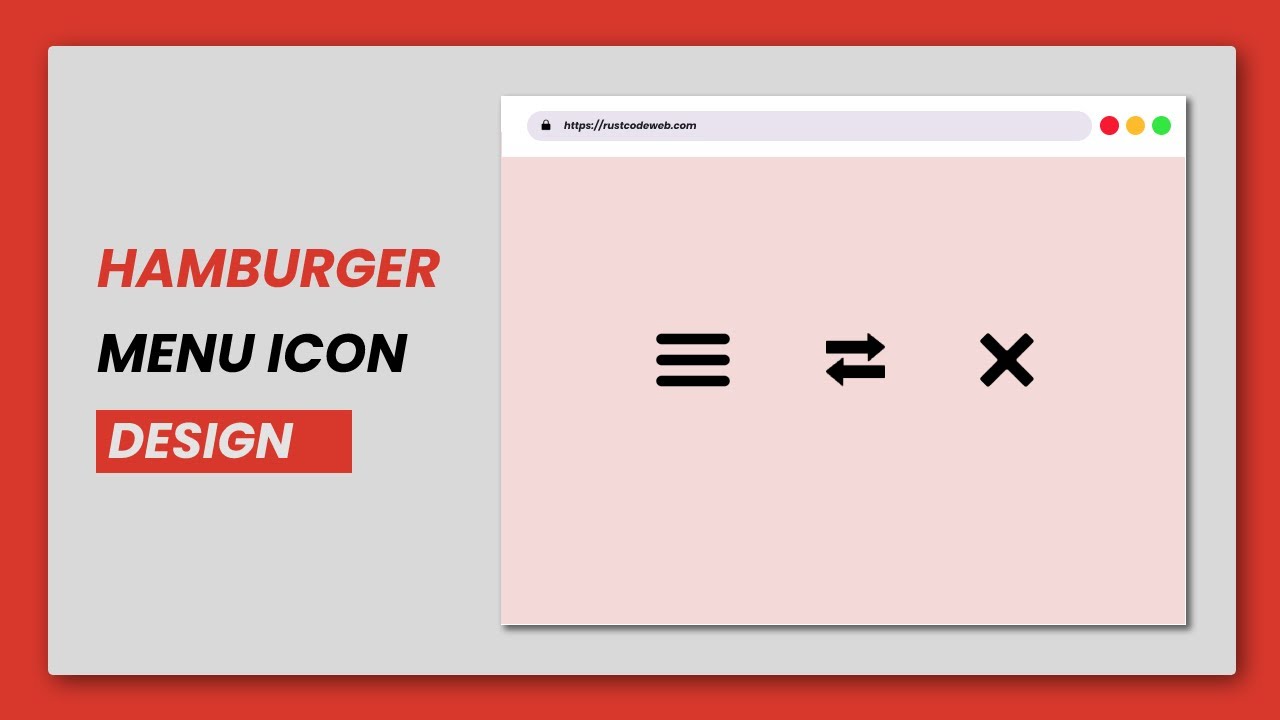 Hamburger Menu Icon Animation | HTML, CSS & JavaScript