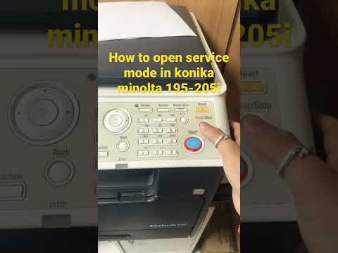 How to open service mode in konika minolta printer series 195 to 205i