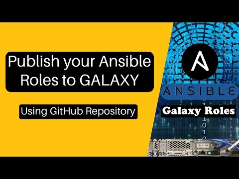 Publish your Ansible Roles to Galaxy using GitHub Repository | ansible-galaxy role install support