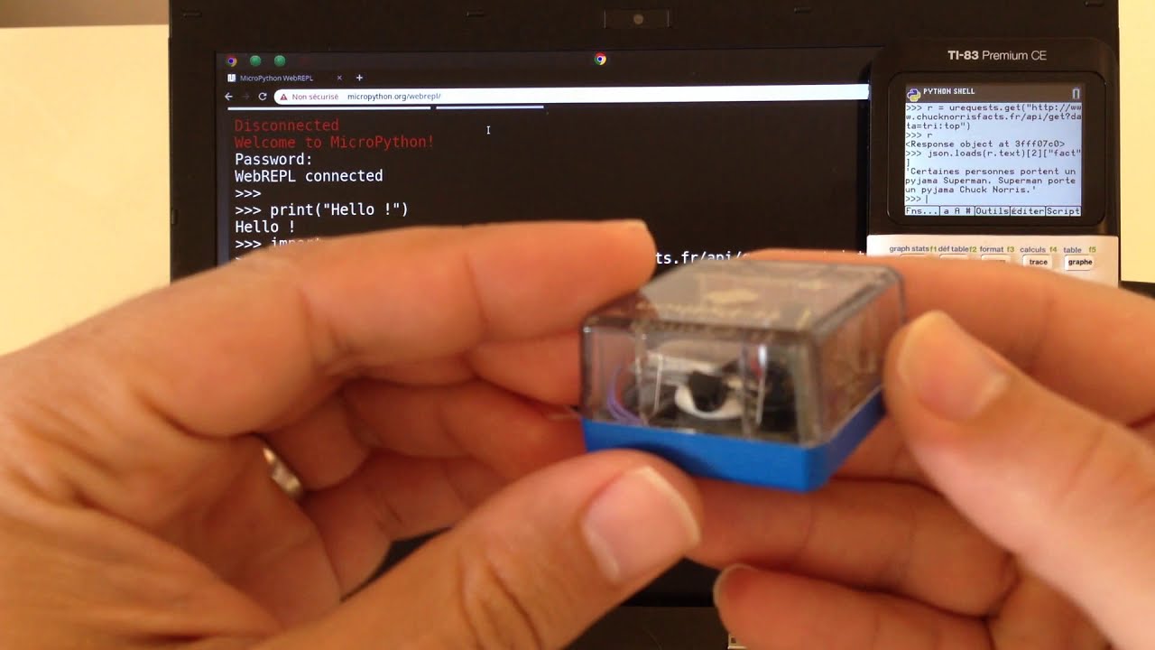 ESP8266 inside TI-83 Python module