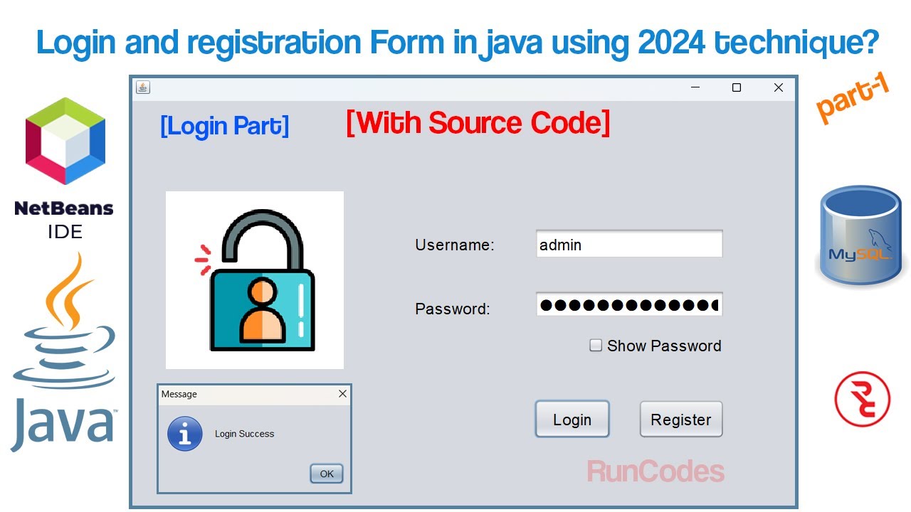 Login and Registration - Java | How to Create a Login Form in Java using Netbeans and MySQL Database
