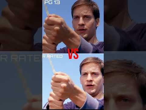 'P G 13 vs R Rated' Marvel Spiderman First swing scence|| #pg13vsrrated #marvel #hollywood