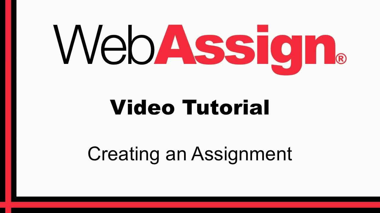 Creating an Assignment