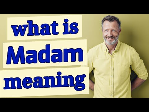 Madam | Meaning of madam 📖 📖 📖 📖