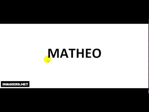 How To Pronounce French Christian Name = MATHEO