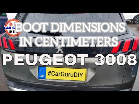 Peugeot 3008 Boot Dimensions in Cm, 2016 - present @CarGuruDIY #cargurudiy
