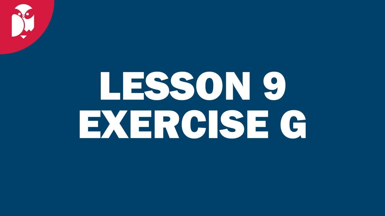 Lesson 9 - Exercise G  Audio - BASIC ESL WORKBOOK 1