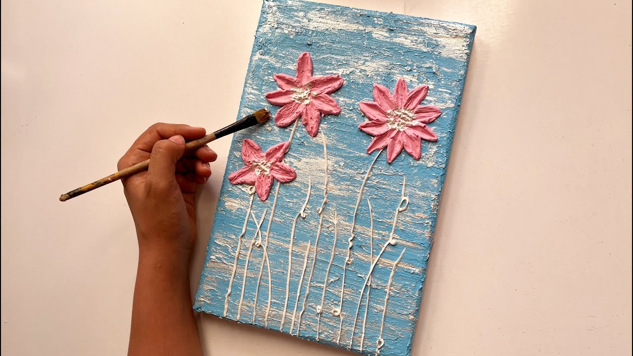 The secret behind this gorgeous 3d textured flower art on canvas