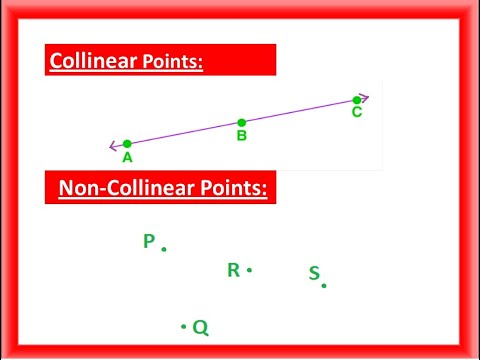 COLLINEAR AND NON COLLINEAR POINTS