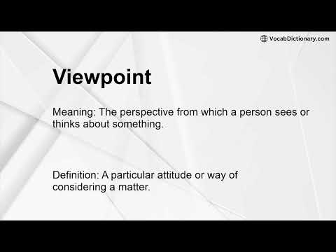 Viewpoint Meaning