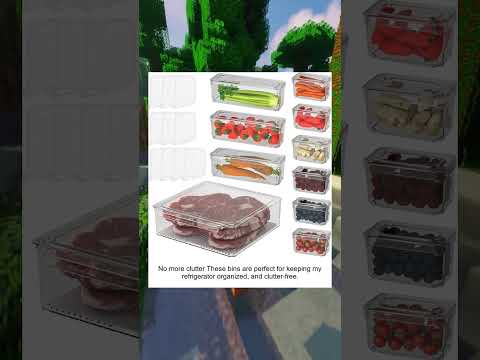 10 Pack Refrigerator Organizer Bins 3 Size Stackable Fridge Organizers and Storage Clear Storage B