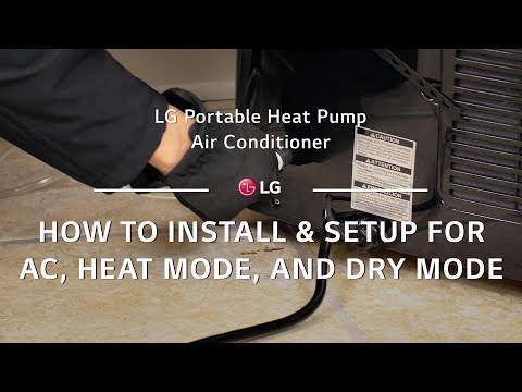 LG Portable Heat Pump Air Conditioner - How to Install & Setup for AC, Heat Mode, and Dry Mode