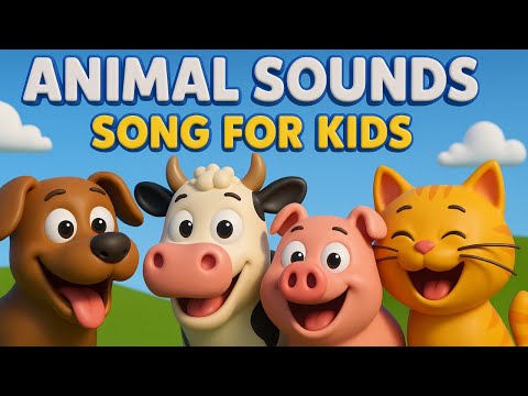Animal Sounds Song for Kids | Learn Animal Names and Sounds | Fun Educational Song for Toddlers