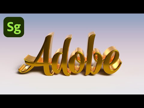 Adobe Substance 3D Stager - Create a 3D Gold Text