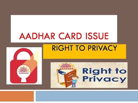 AADHAR CARD AND RIGHT TO PRIVACY IN BENGALI