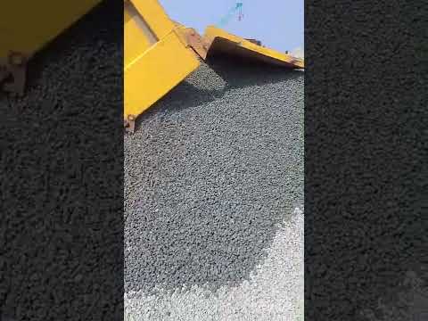 Coarse Aggregate unload at Stack yard from drum truck #stone #dubai #aggregate #stack #yard #20mm
