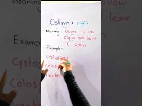 OSTOMY MEANING | SUFFIX OSTOMY MEANING IN ENGLISH AND URDU | GENERAL ANATOMY CLINICAL #shorts