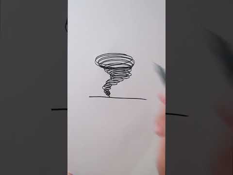 The fastest way to draw a Tornado! ????️ #art #drawing #tornado