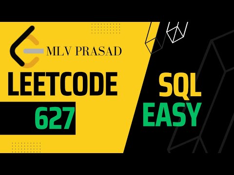 MLV Prasad - LeetCode SQL [ EASY ] | 0627| "Swap Salary" |