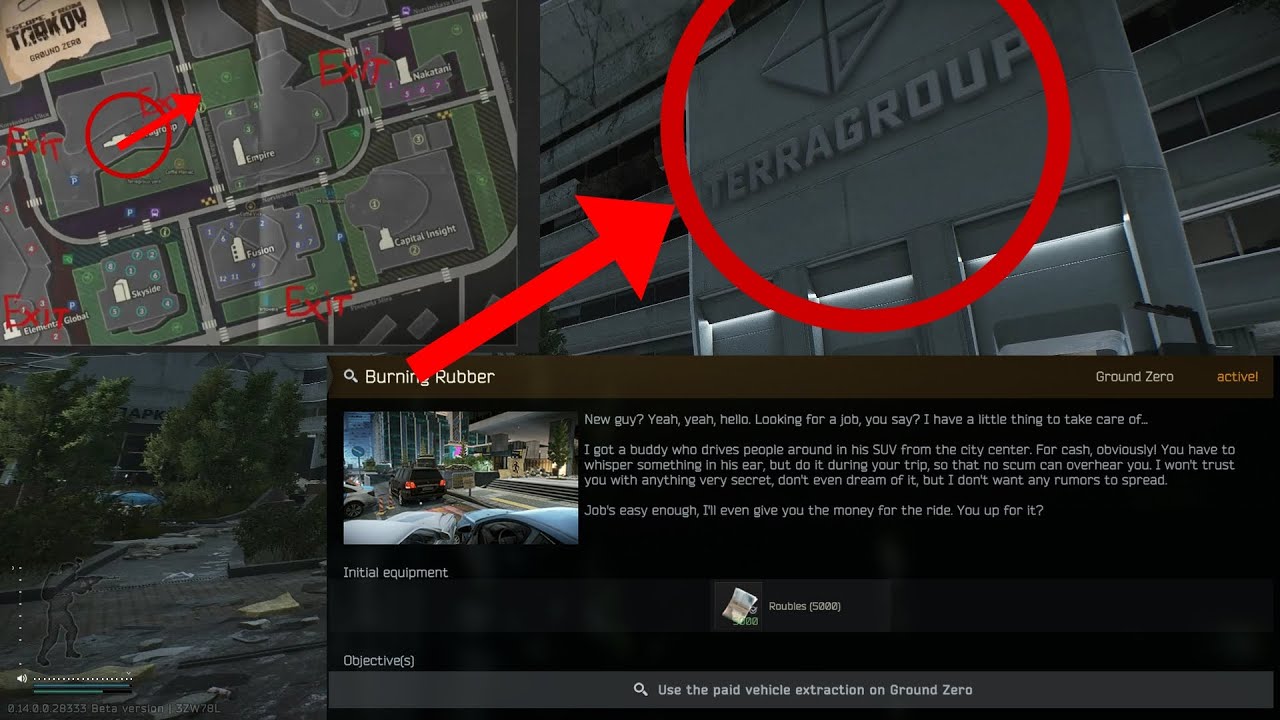 Tarkov: Burning Rubber Quest Guide Ground Zero