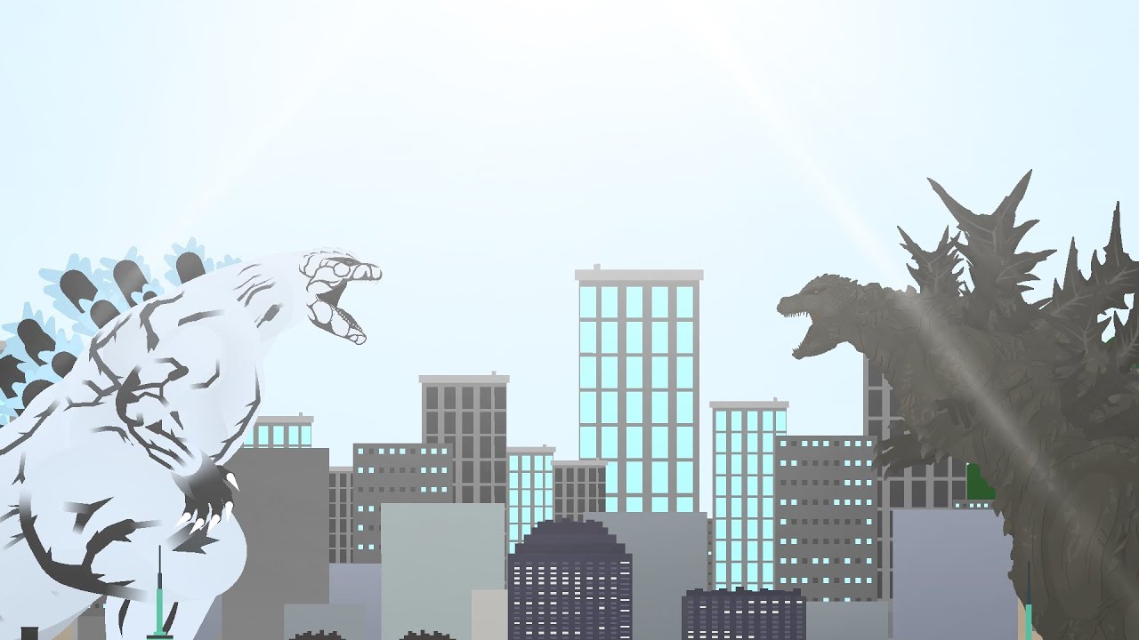 Godzilla minus zero vs. snow godzilla | animation |