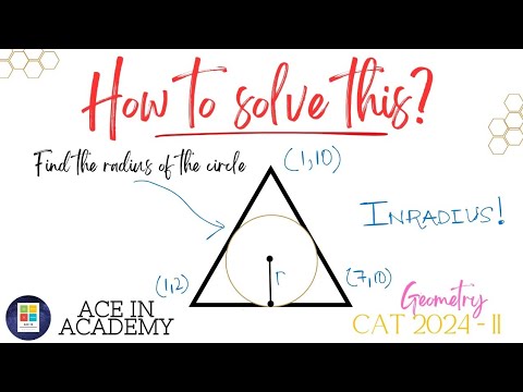 Find the inradius of the triangle | Geometry | CAT 2024 Slot 2 | Quantitative Aptitude |