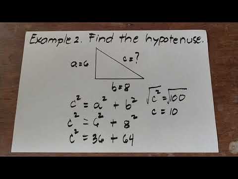 Pythagorean Formula: the use of calculator to find the hypotenuse