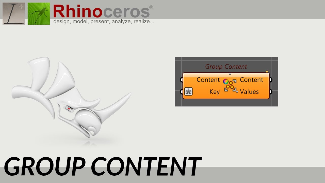 Group Content - Grasshopper 1 - Rhino 8 - Component explained - with examples