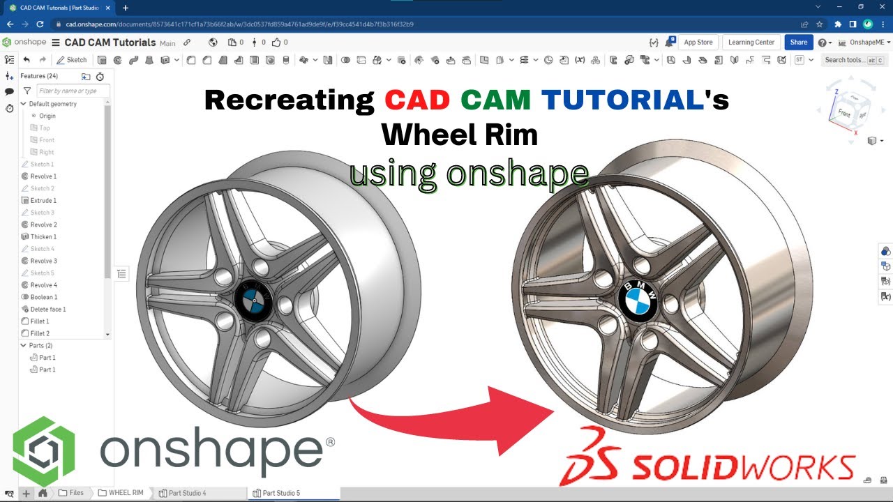 Onshape Tutorial Wheel Rim